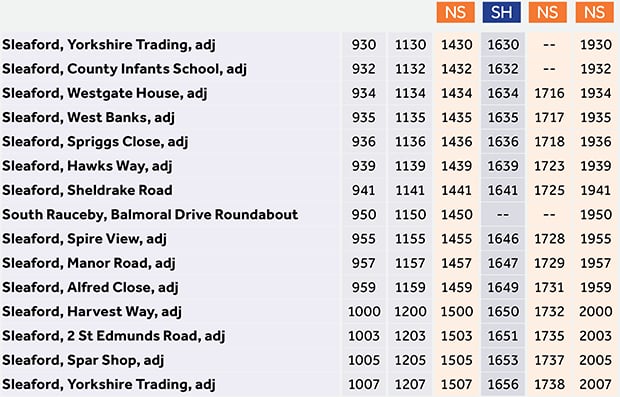 Sleaford Into Town Bus Service - LincsBus